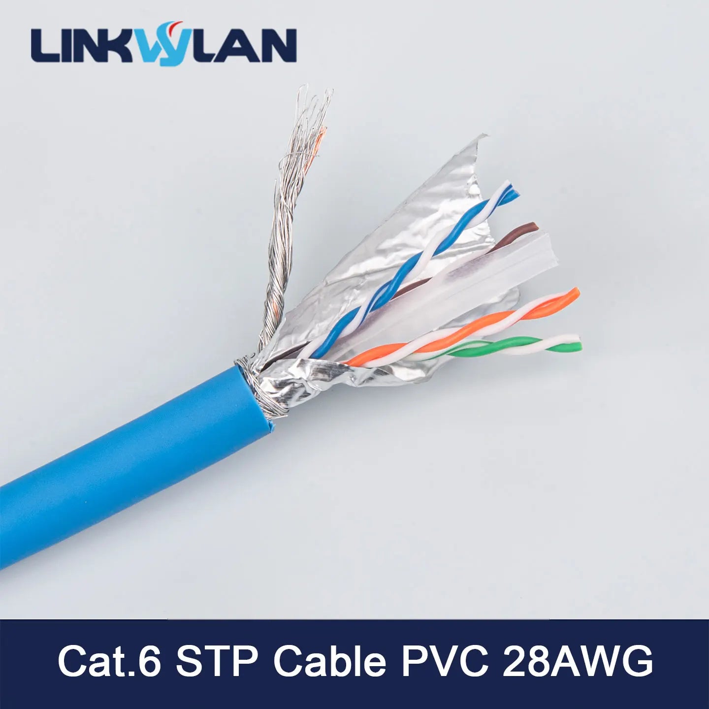 Linkwylan Network CAT6 S-FTP Bulk Patch Raw Cable AWG28 Multi-cores St ...